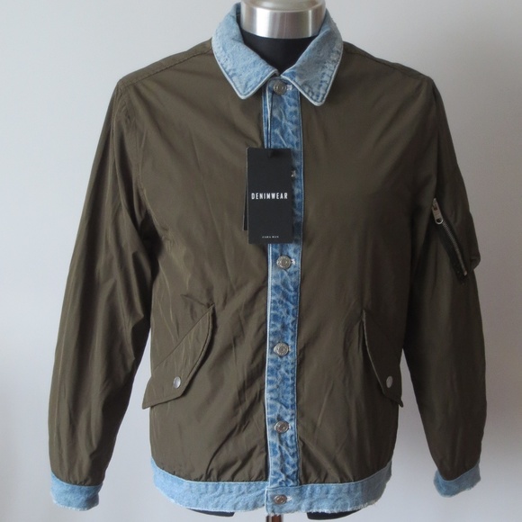 Zara | Jackets & Coats | Zara Man Denimnylon Combo Jacket Size M L Nwt ...